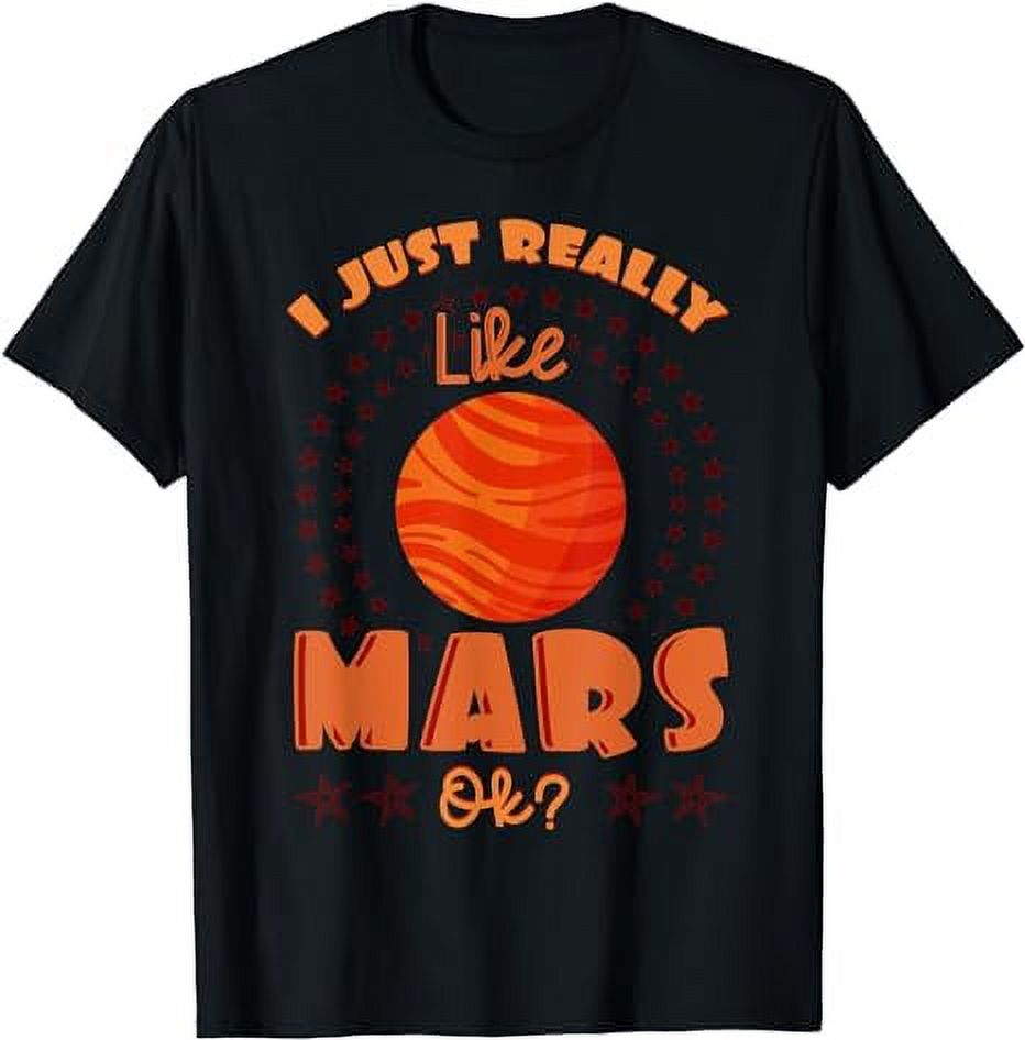Mars Red Planet Ring Solar System Atmosphere Space T-Shirt - Walmart.com
