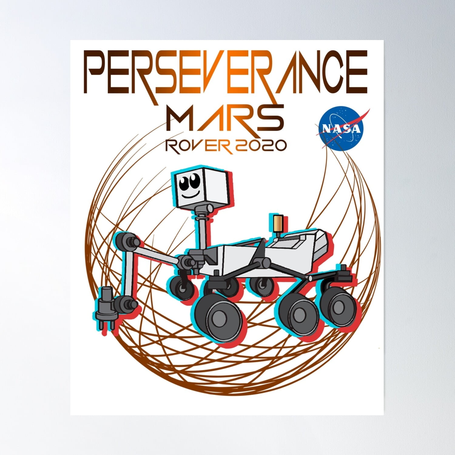 Mars Rover Perseverance Nasa 2020 Poster Wall Art, Modern Wall Decor ...