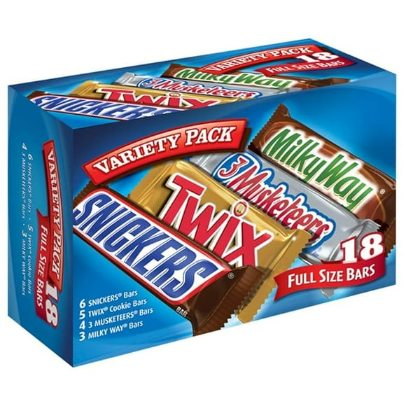 Candy Bars Variety Pack Full Size