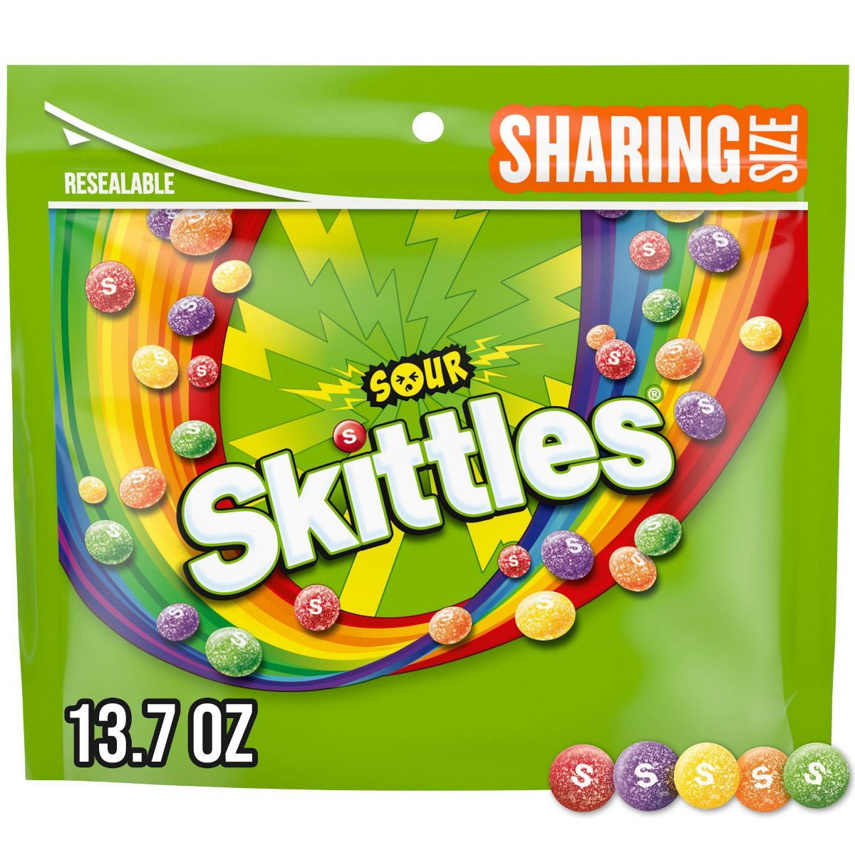 Mars Skittles Chewy Sours Sharing Stand-up Pouch 13.7ozSkittles Sour ...