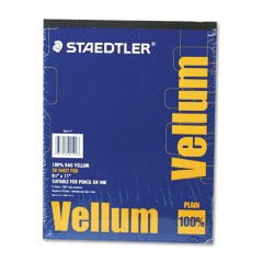 Mars Vellum Paper, 16-lb., Rag, Letter, Translucent, 50 Sheets per Pad ...