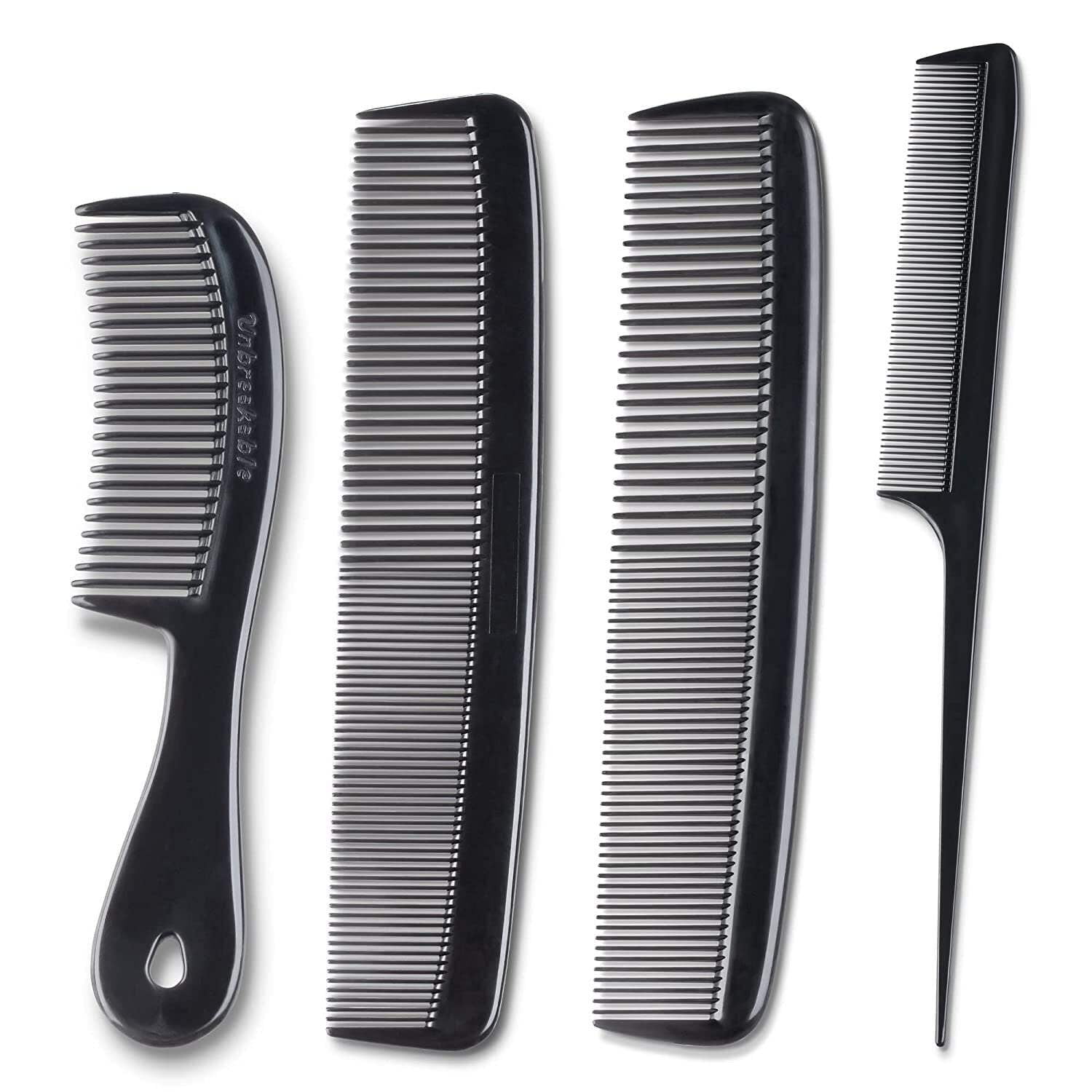 Mars Wellness Professional 4 Piece Comb Set - Detangling & Scalp Handle ...