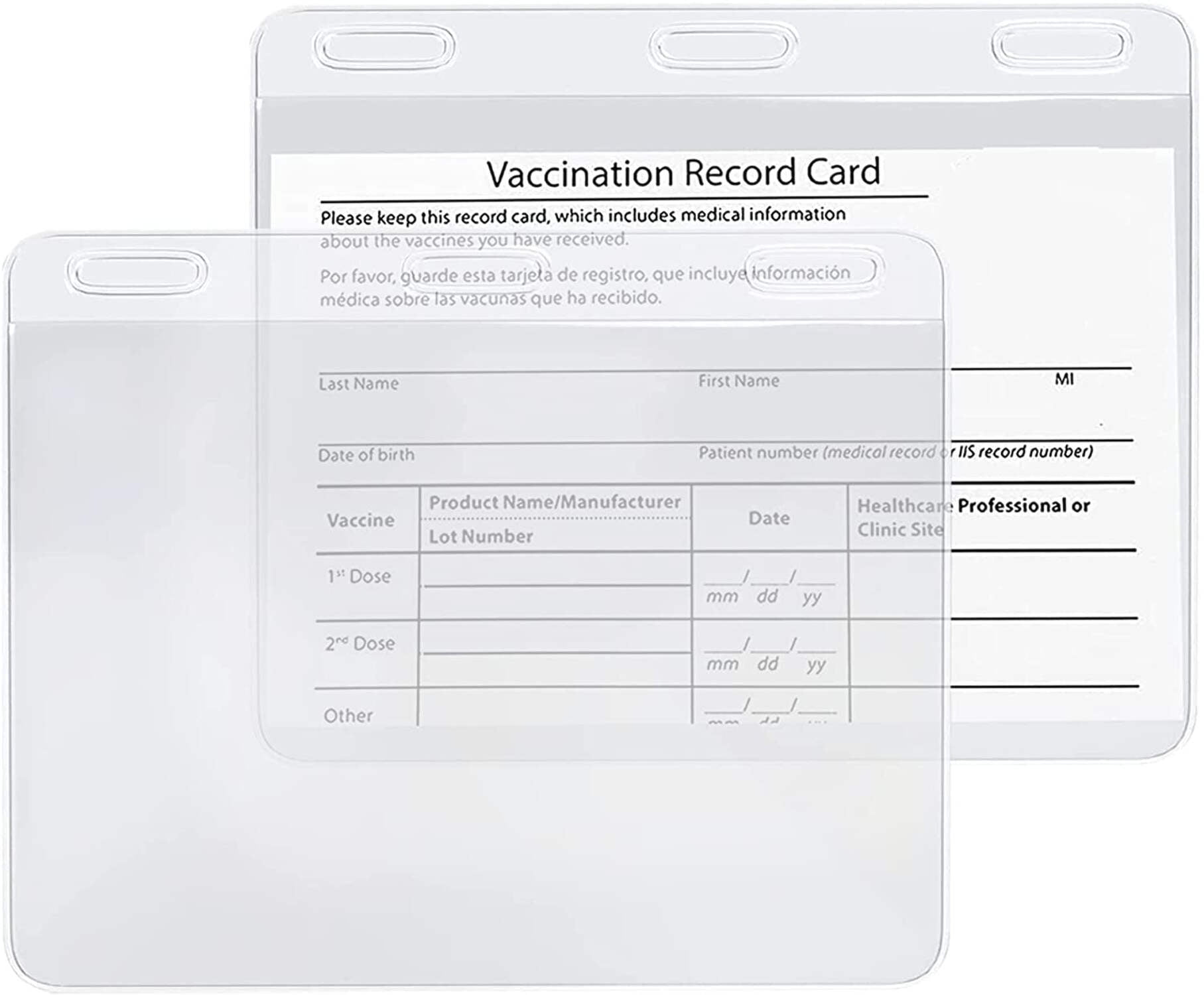 Mars Wellness Clear Badge Holder 25 Pack - Waterproof ID Protector ...