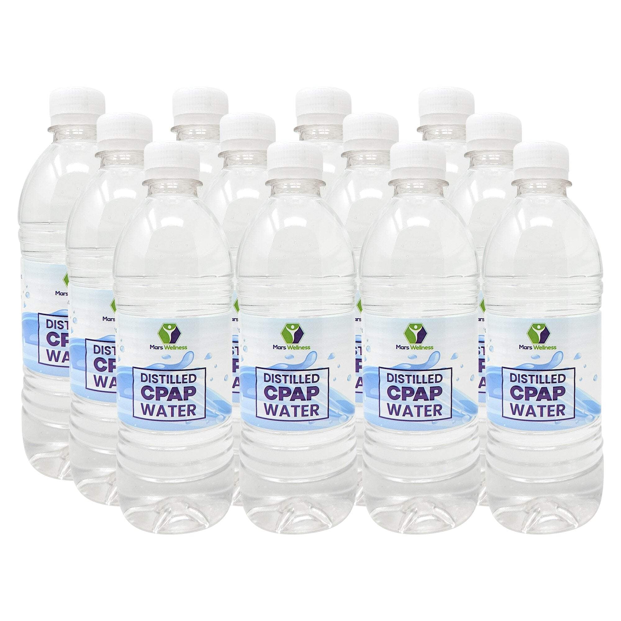 Mars Wellness Distilled Water for CPAP Machines - 16.9oz Bottles - 12 ...