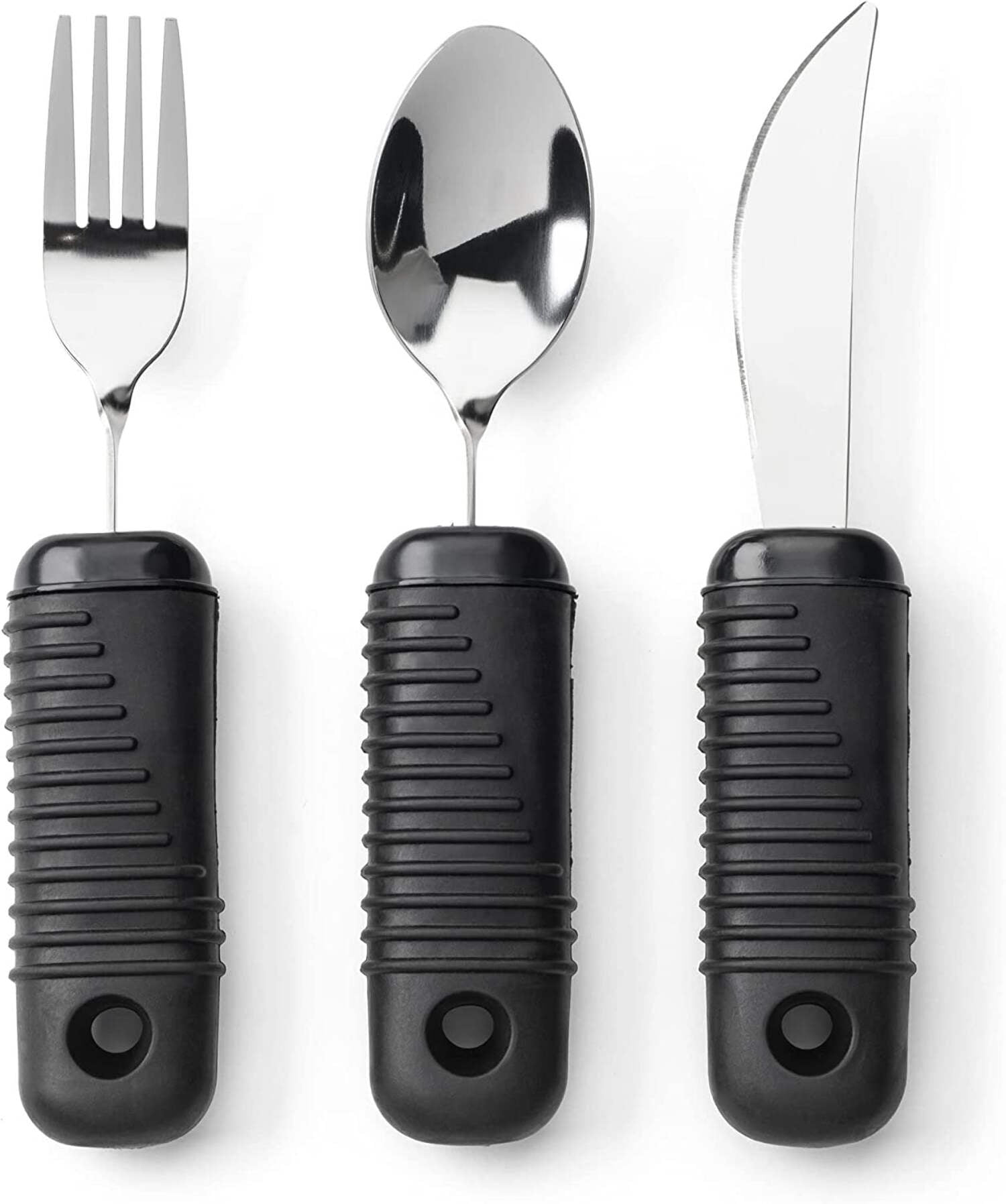 Mars Wellness Weighted Utensils Set - 3-Piece Heavy Duty, Stainless ...