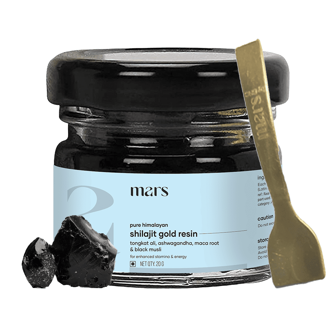 Mars by GHC: Pure Himalayan Shilajit Gold Resin with Ashwagandha, Black Musli, Maca Root ...