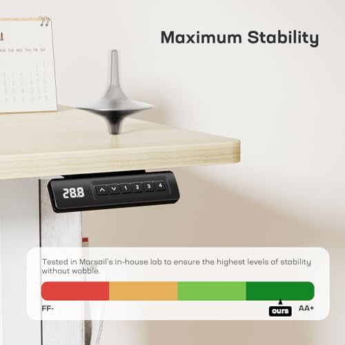 Marsail 40 * 24" Electric Adjustable Height Standing Desk with Storage ...