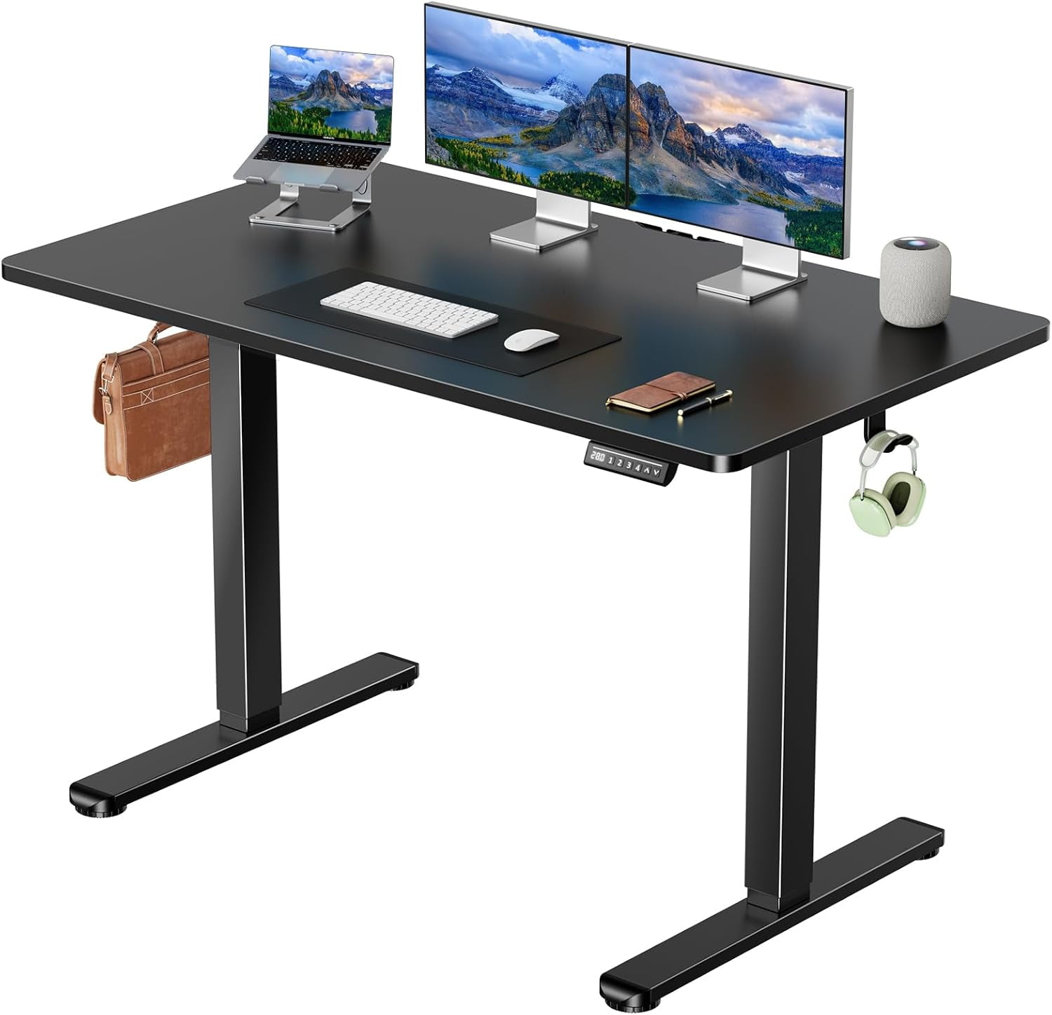 Marsail Electric Standing Desk with One-Piece Desktop, 48x24 Height ...