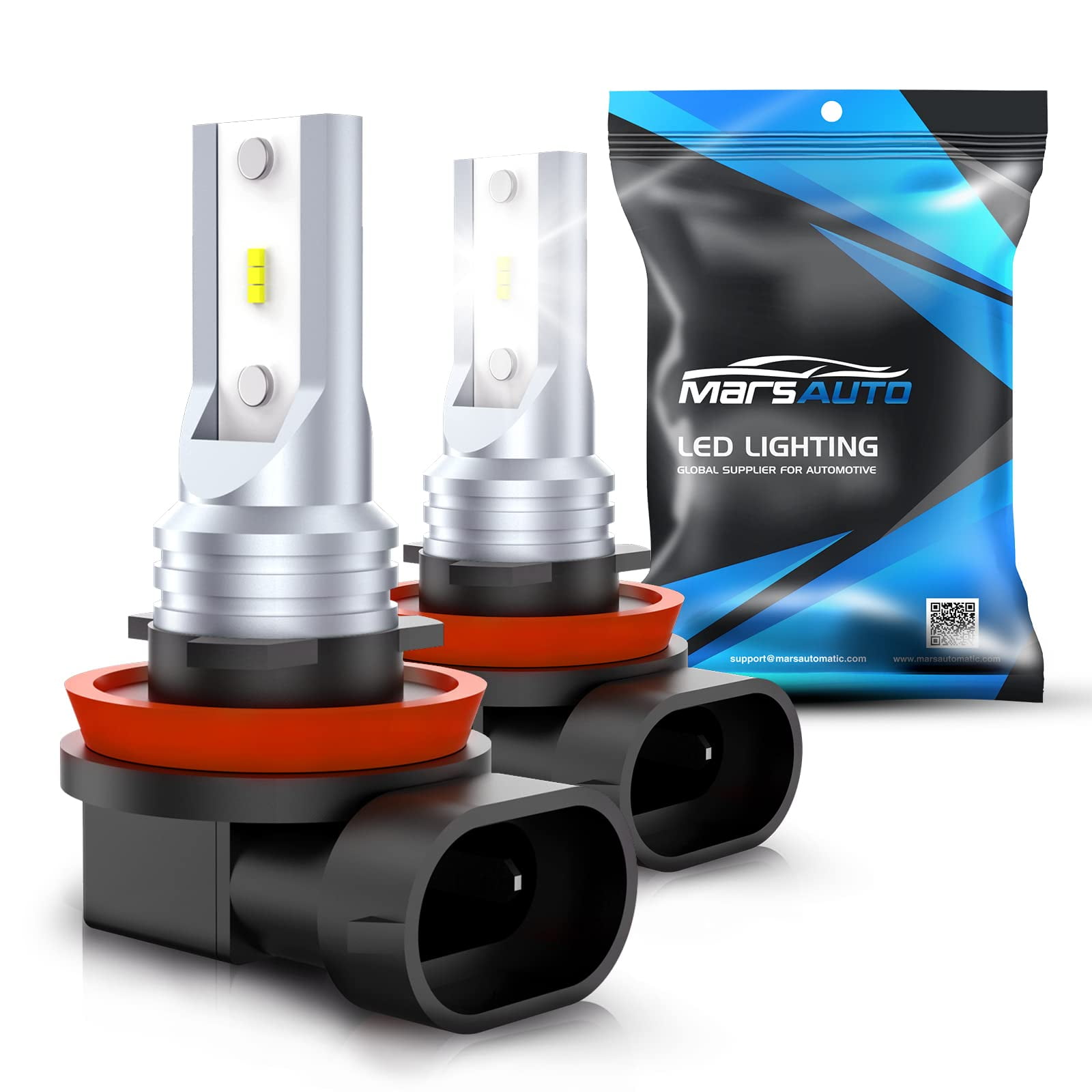 Marsauto H11 H8 H16 IFF17 LED Fog Light Bulbs, 6000k Xenon White ...
