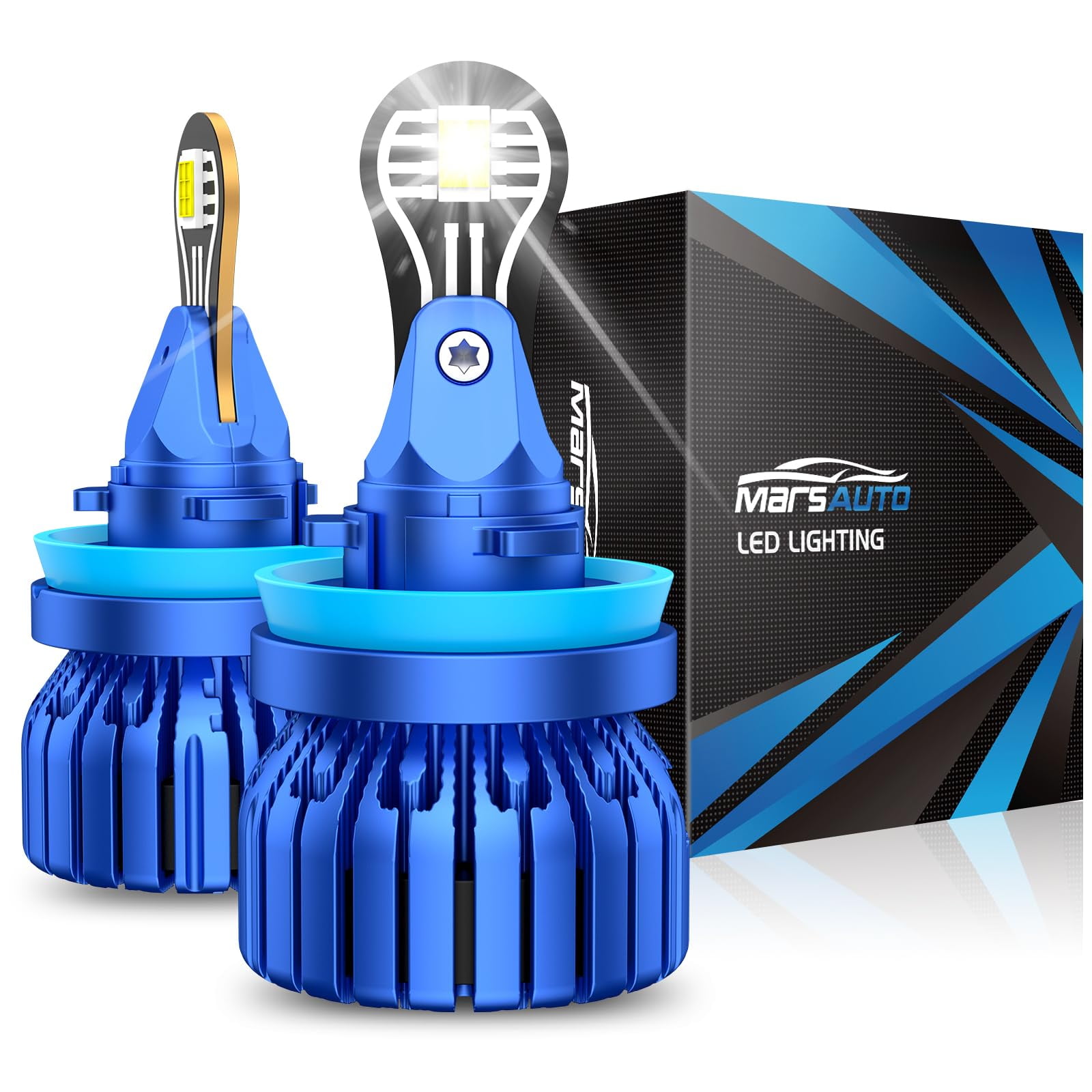Marsauto H11/H8/H9 LED Bulbs CM31 70W 20000LM [1:1 Beam Pattern] 600% ...