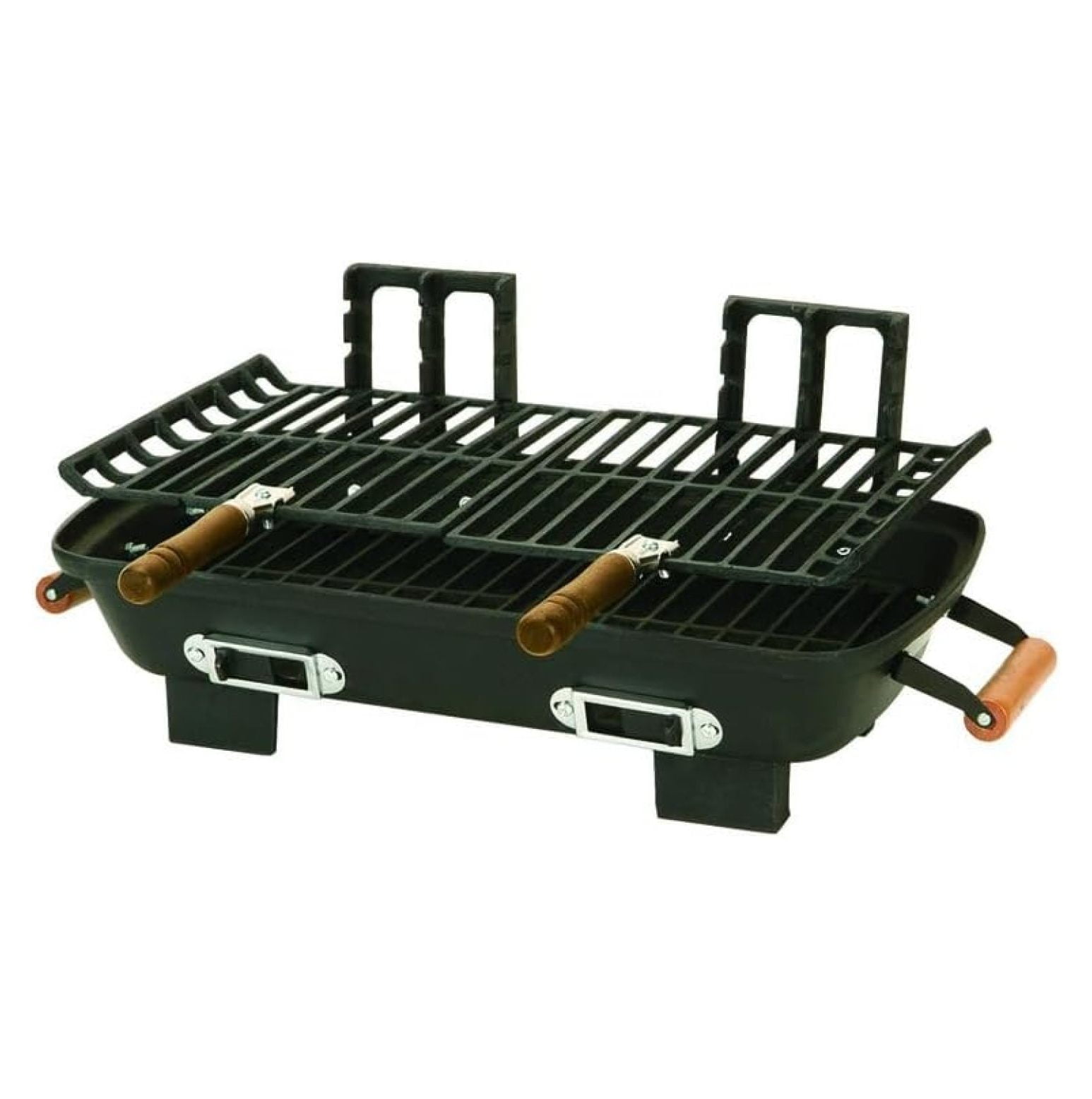 Marsh Allen 30052 Cast Iron Hibachi 10 by 18-Inch Charcoal Grill Black - Walmart.com