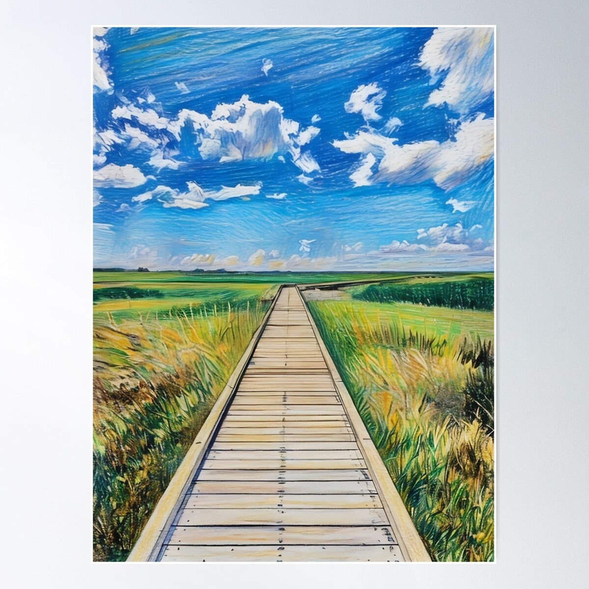 Marsh Boardwalk Poster Wall Art, Modern Wall Decor For Living Room ...