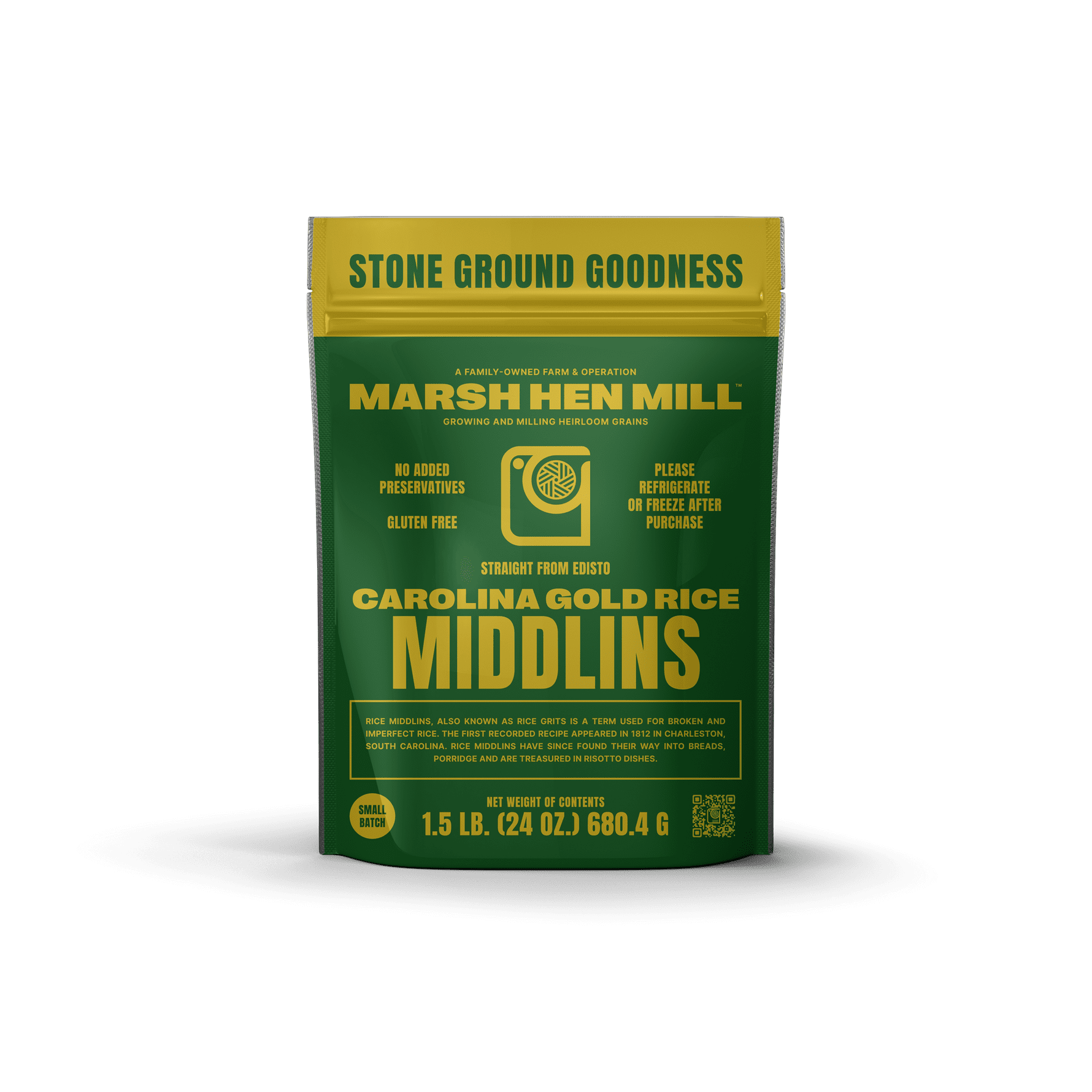 Marsh Hen Mill Carolina Gold Middlins Rice 24 oz - Walmart.com