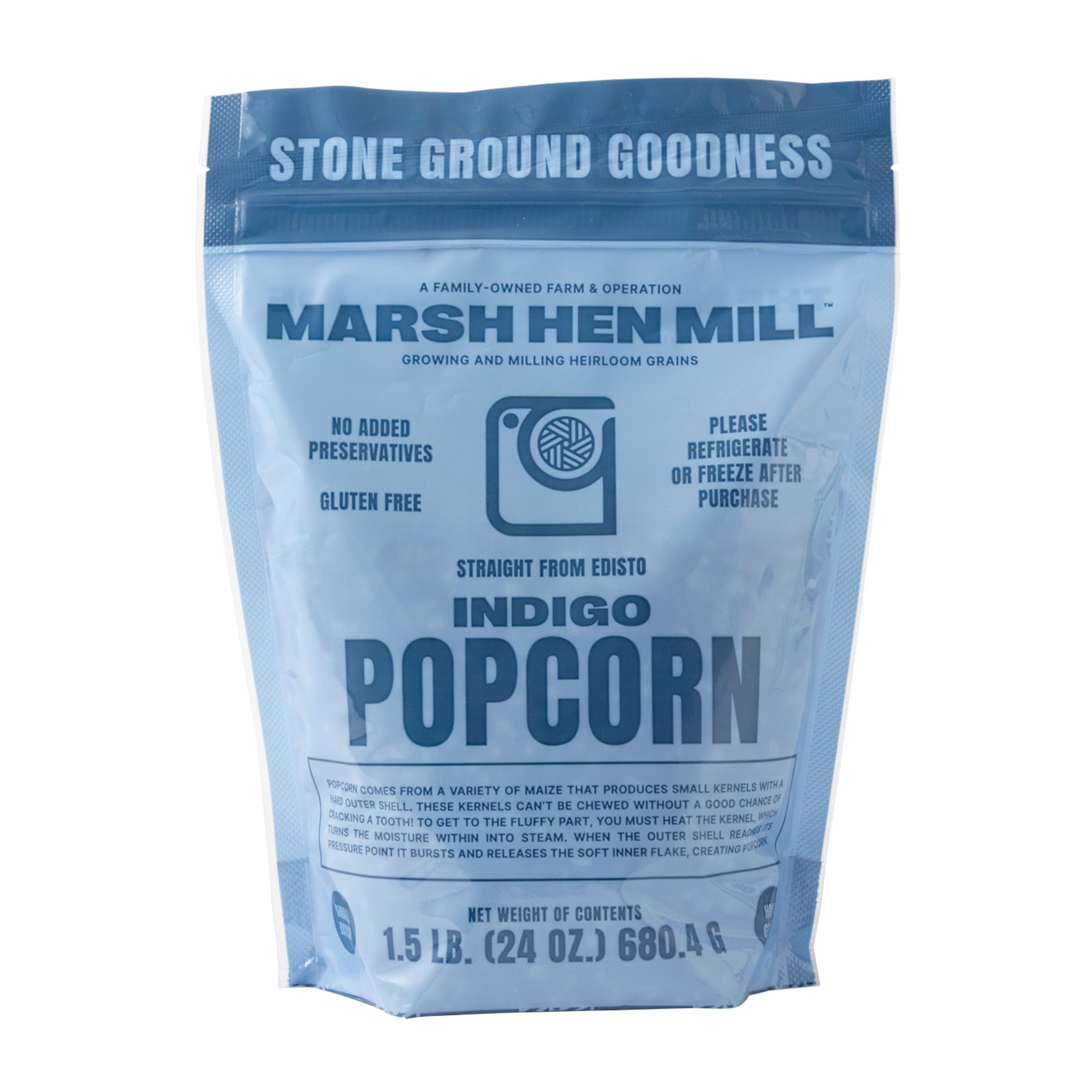 Marsh Hen Mill Indigo YYF14 Popcorn Kernels | Vibrant Blue Kernels That ...