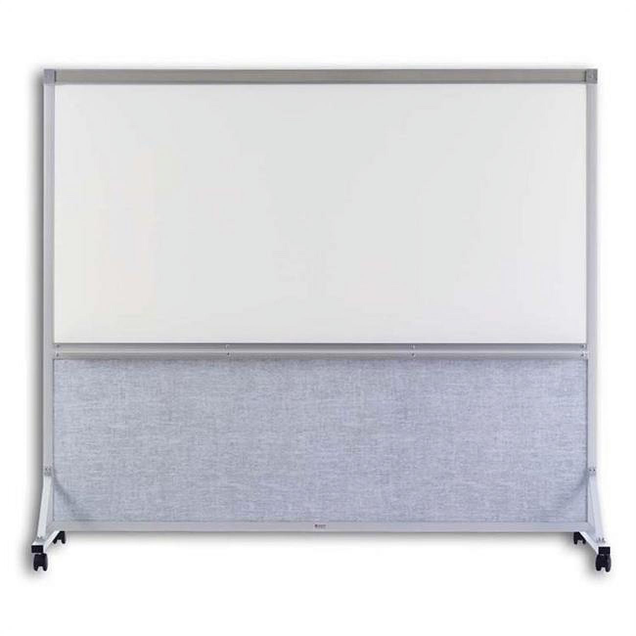 Marsh Industries 64 x 60 in. Vinyl White Markerboard Double Duty Space ...