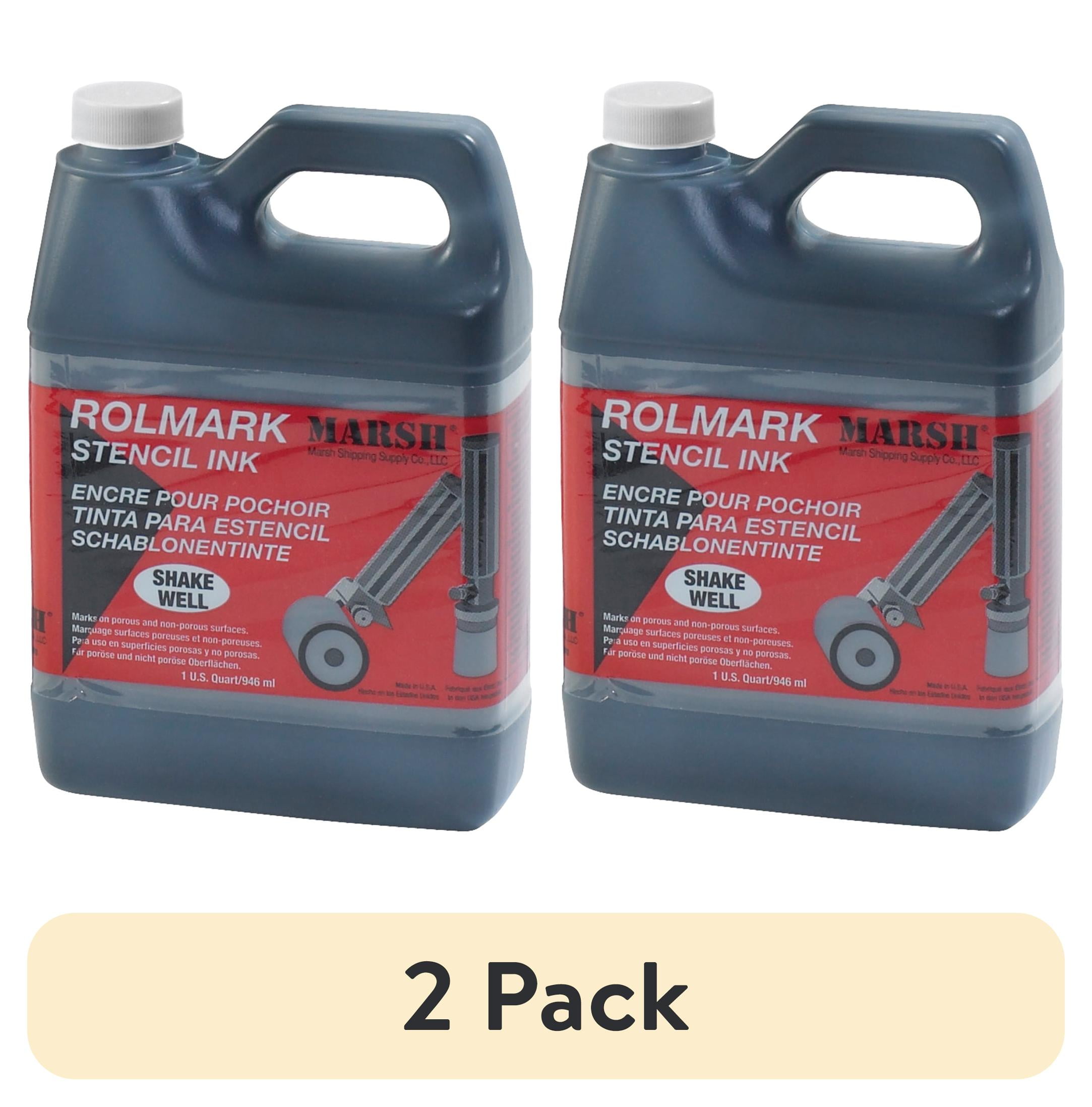 (2 pack) Marsh Rolmark Quart of Ink Black 1/Each STRO43 - Walmart.com