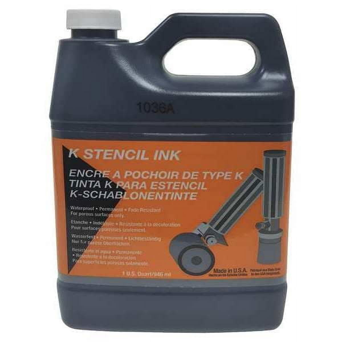 Marsh Stencil Ink,Jug,Black,1 qt. K-BK-Q - Walmart.com