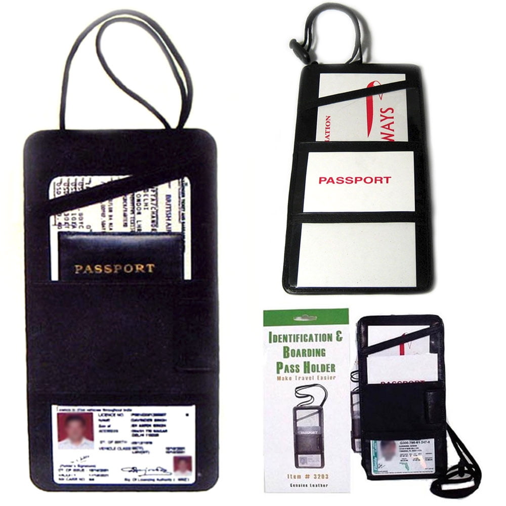 Marshal 2 LEATHER BOARDING PASS PORT HOLDER TRAVEL WALLET ID US ...