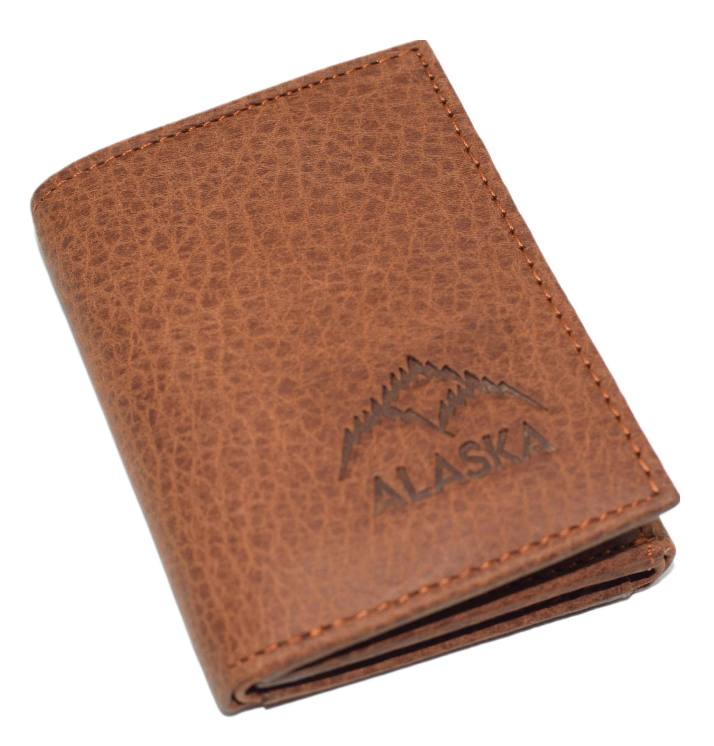 Marshal Alaska RFID Blocking Genuine Leather Bifold Trifold Wallet for ...