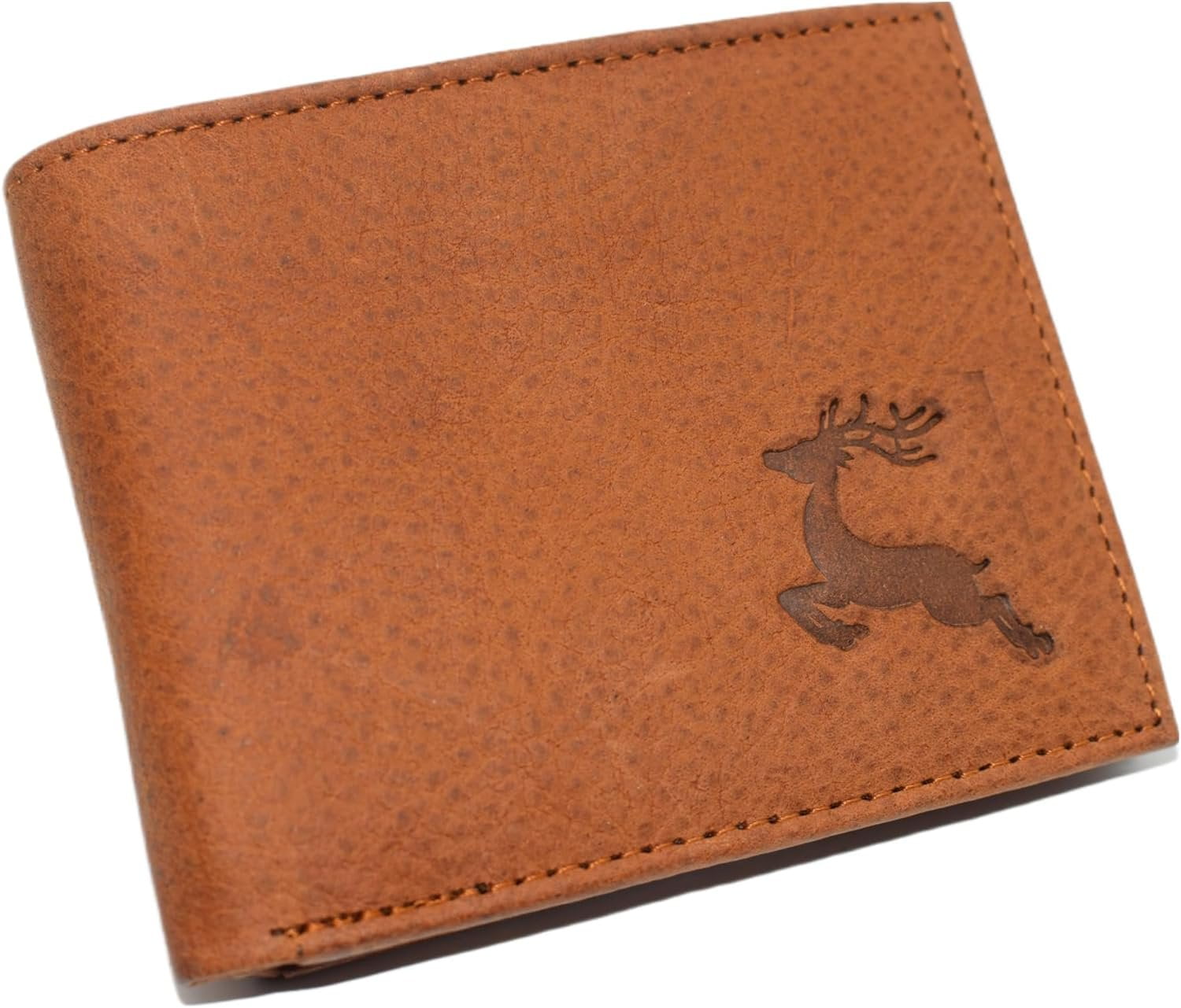 Marshal DEER Genuine Leather Bifold Trifold RFID Blocking Wallet for ...