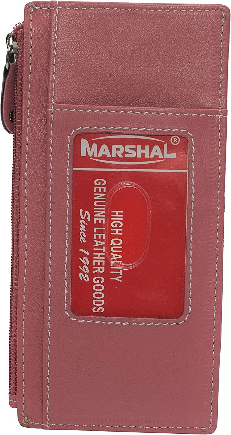 Marshal Leather All in One Card Case Holder Slim Wallet With a Card ...