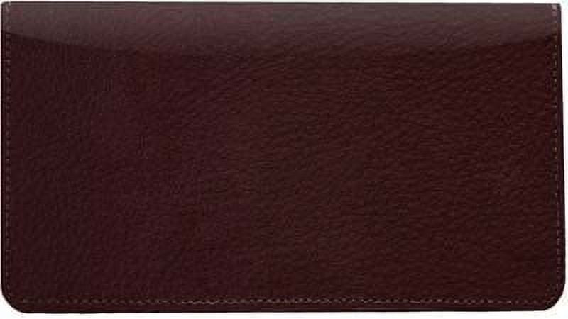 Marshal Leather Basic Checkbook Cover Case #156 Burgundy - Walmart.com