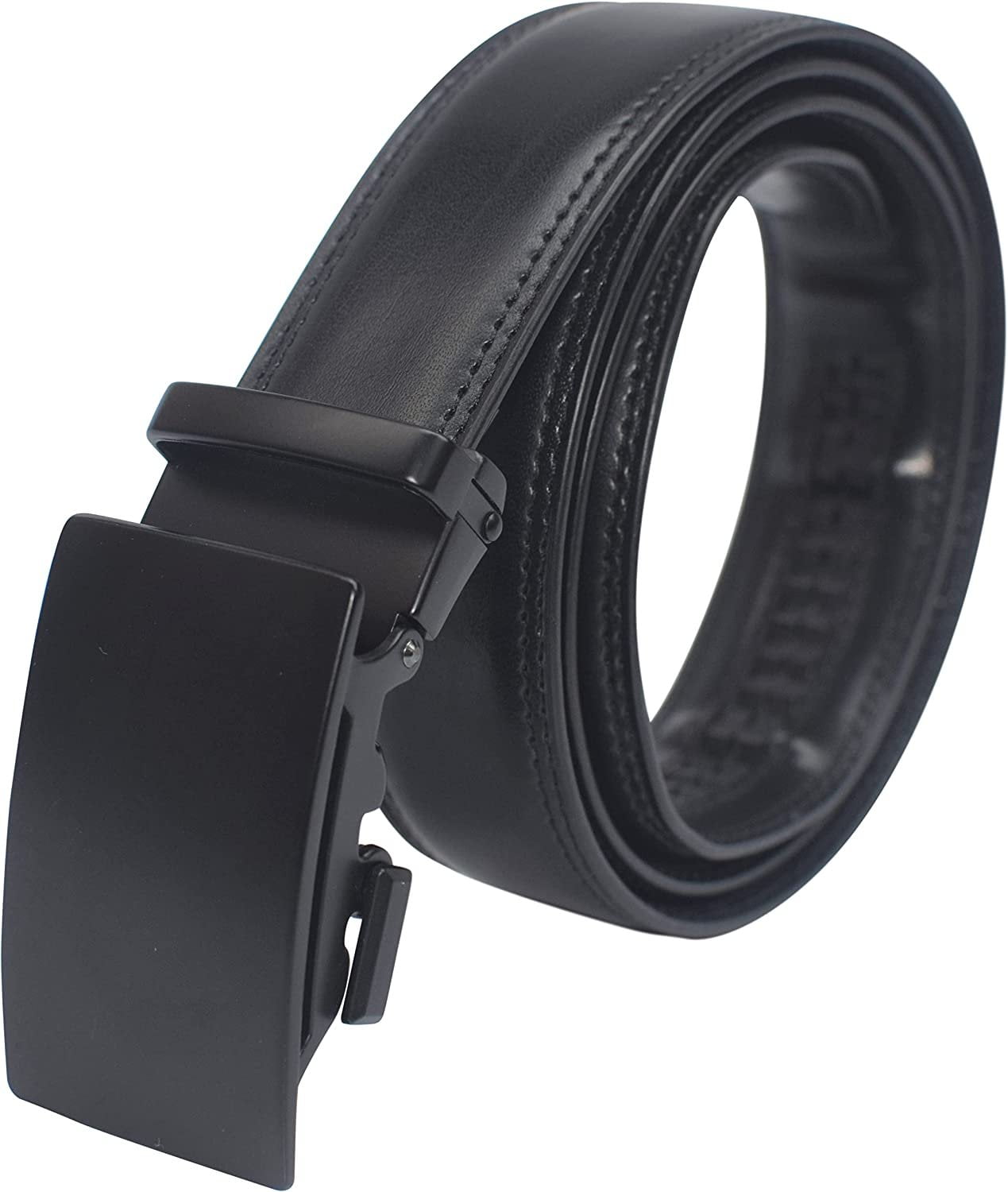 Marshal Men's Genuine Leather Ratchet Dress Belt With Automatic Buckle ...