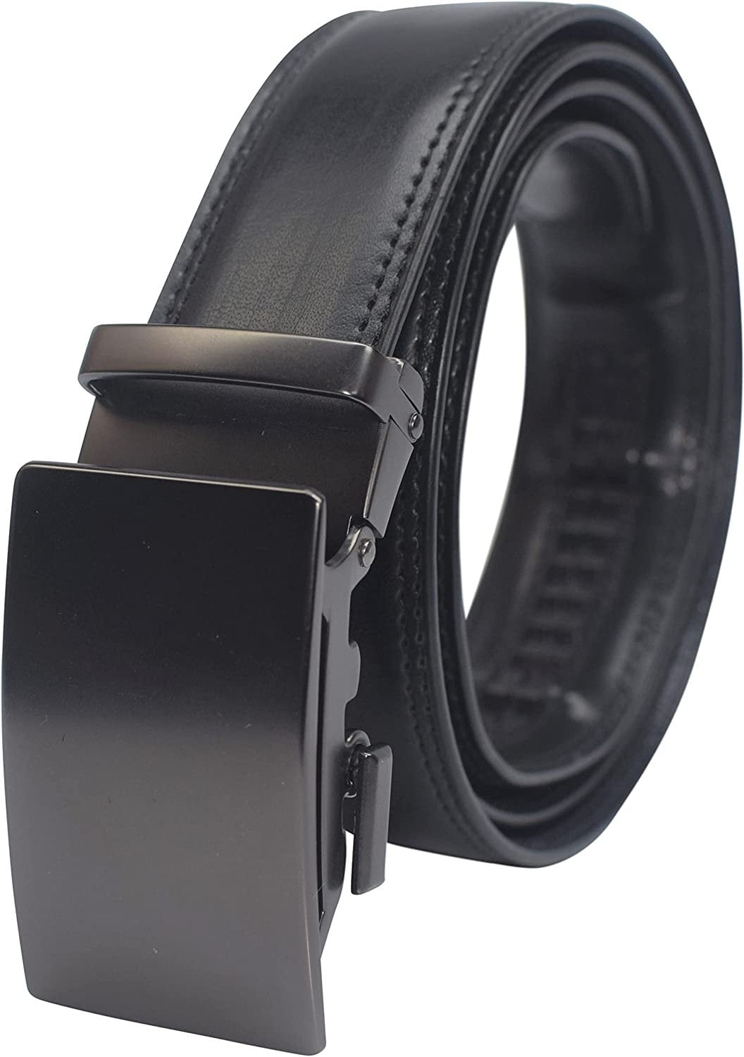 Marshal Men's Genuine Leather Ratchet Dress Belt With Automatic Buckle ...
