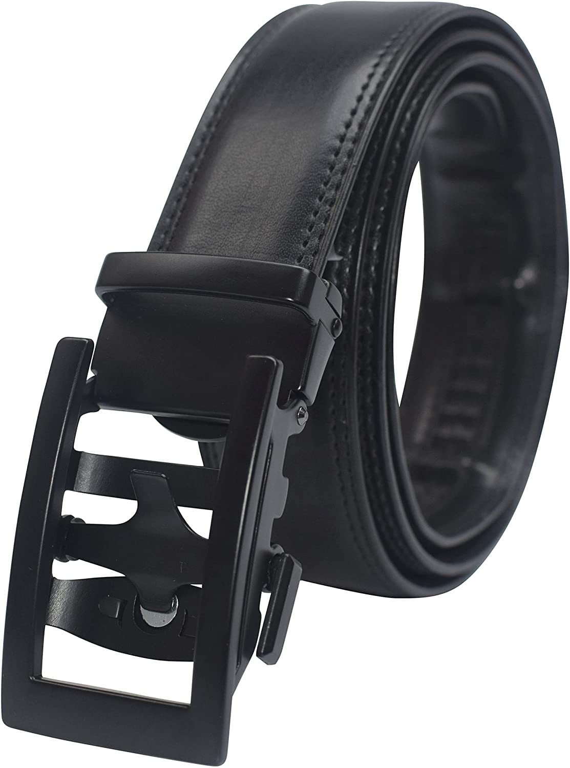 Marshal Men's Genuine Leather Ratchet Dress Belt With Automatic Buckle ...