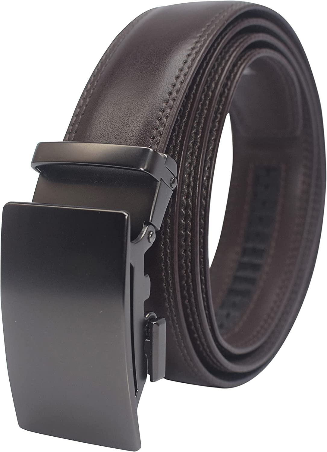 Marshal Men's Genuine Leather Ratchet Dress Belt With Automatic Buckle ...