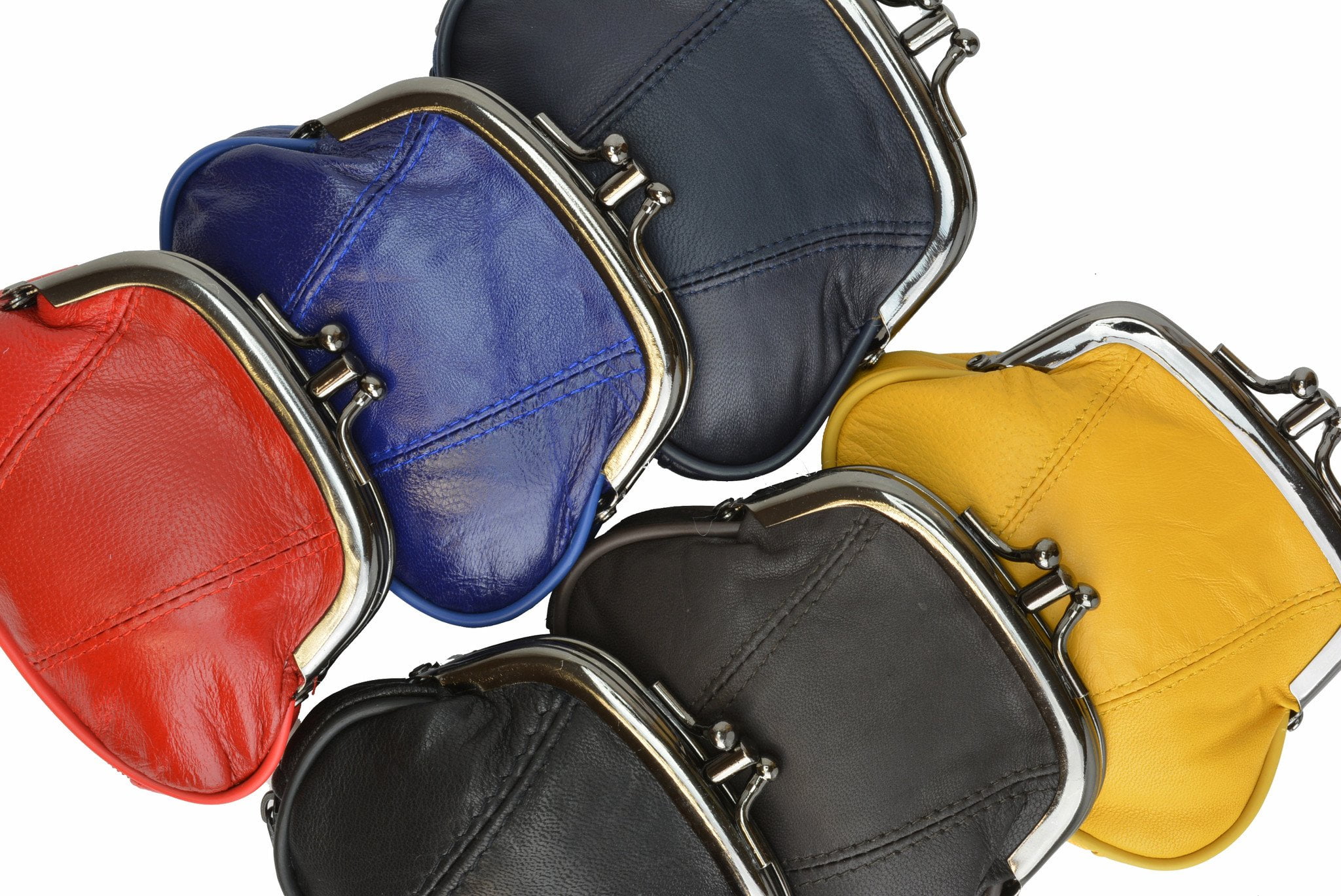 Marshal Wallet Coin Purse, Genuine Leather, 2 Snap Lock Pockets ...