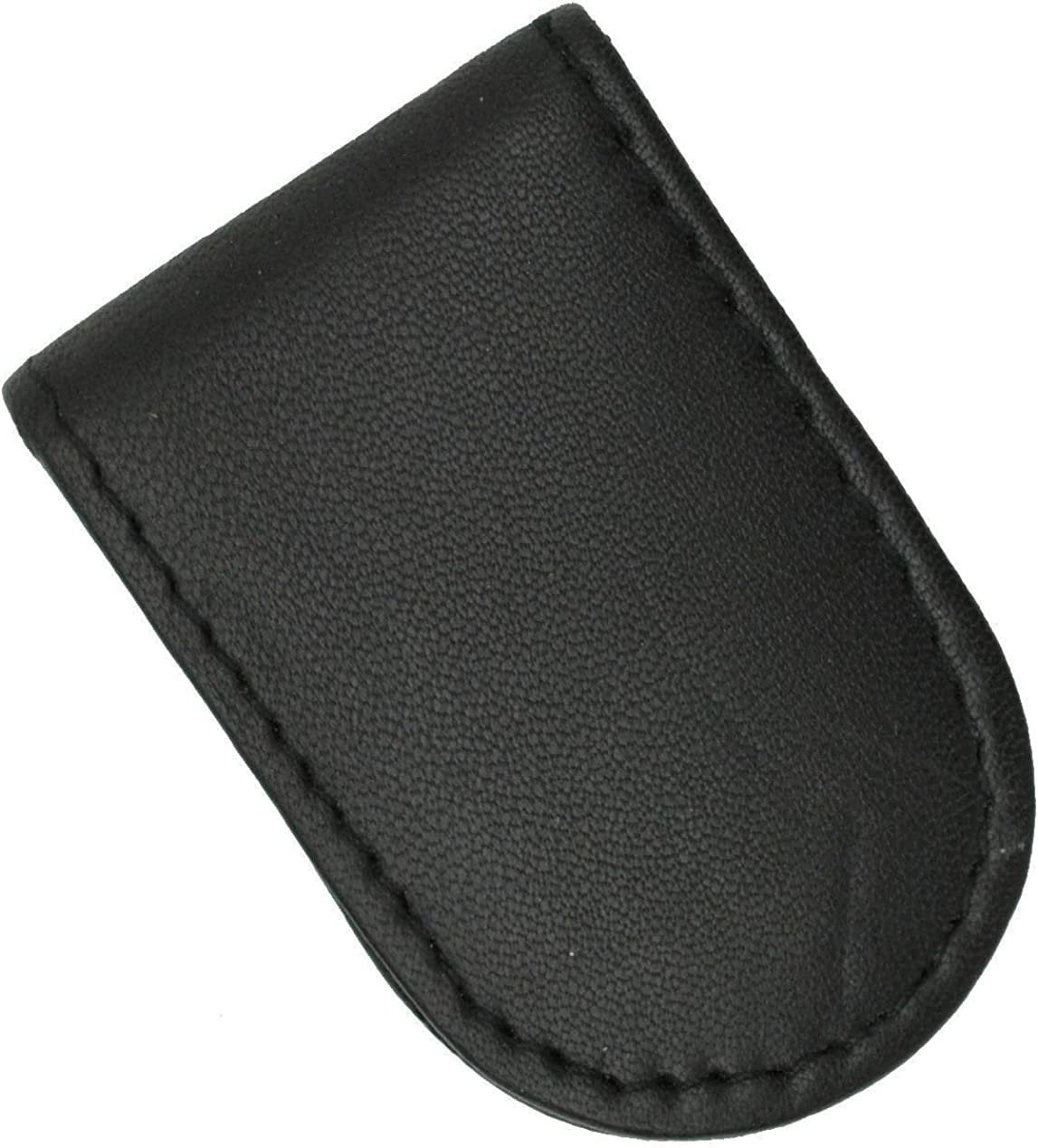 Marshal Wallet Genuine Leather Black Strong Magnetic Money Clip ...