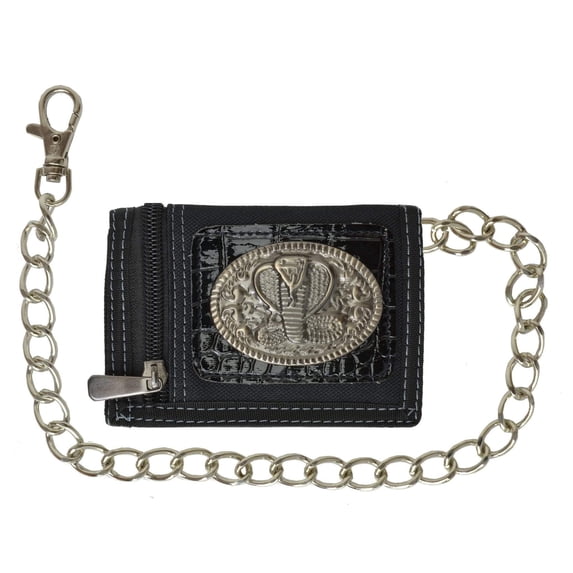 Marshal Wallet Unisex Chain Crad Cases Leather Wallet, Cobra - Walmart.com