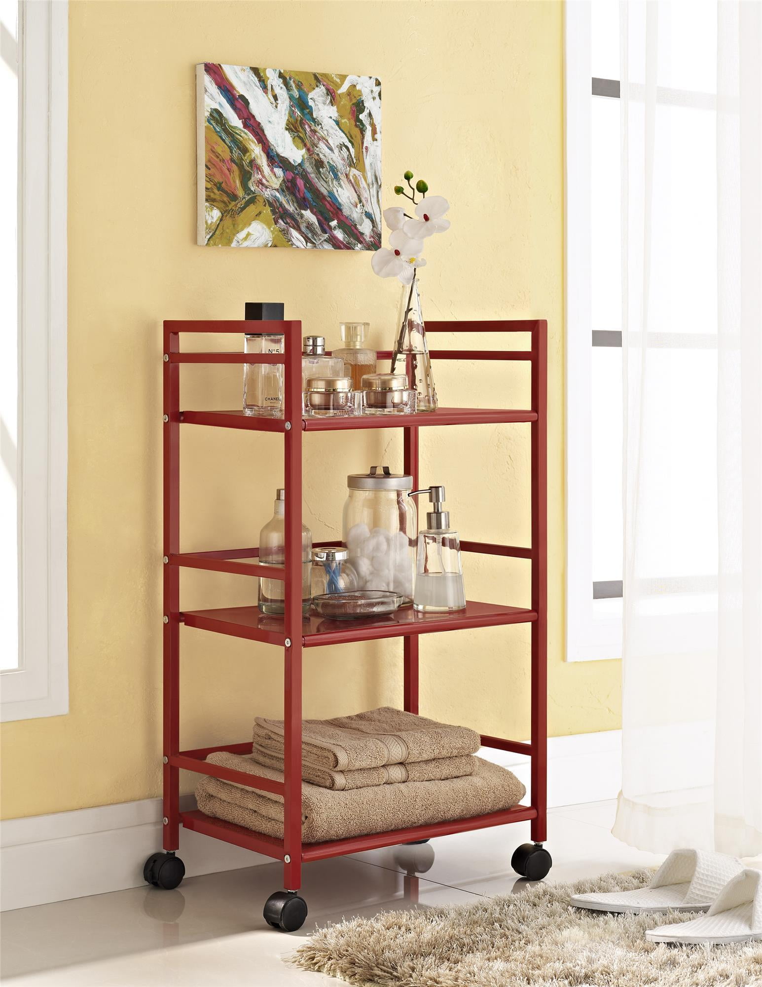 Marshall 3 Shelf Rolling Storage Cart, M - Walmart.com
