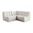 Marshall 3PC Corner Modular Sectional with Scooped Seat in Sand Fabric ...