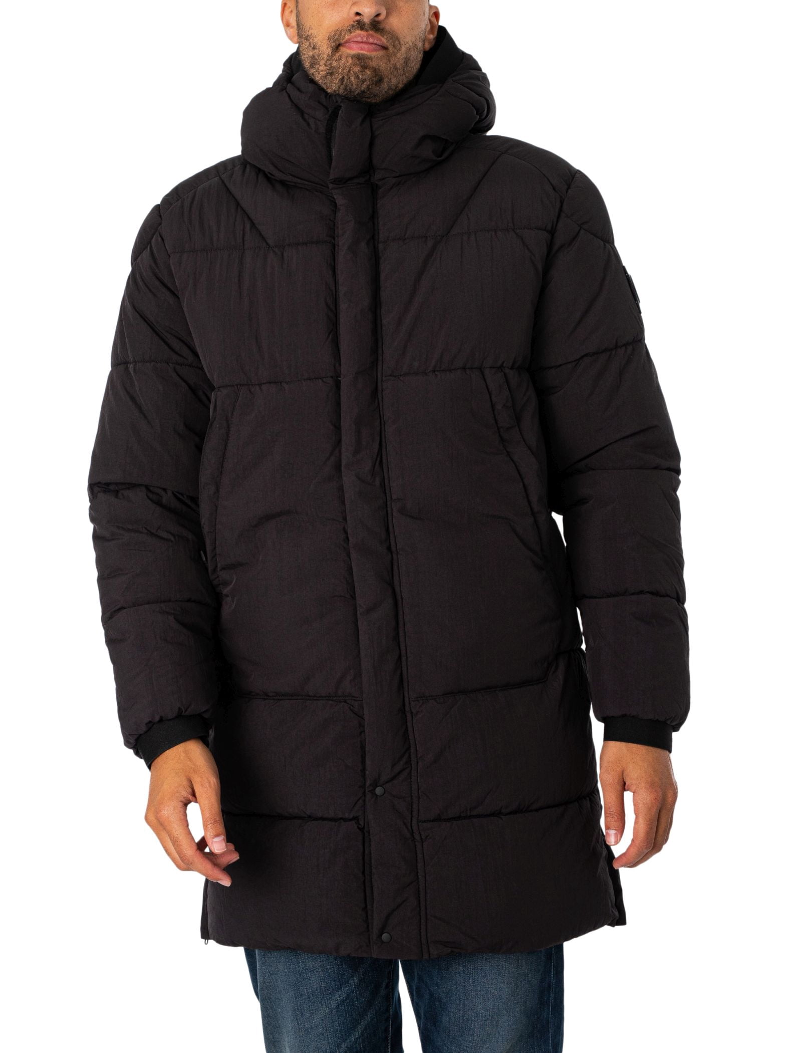 Marshall Artist Linear Bubble Jacket, Black - Walmart.com