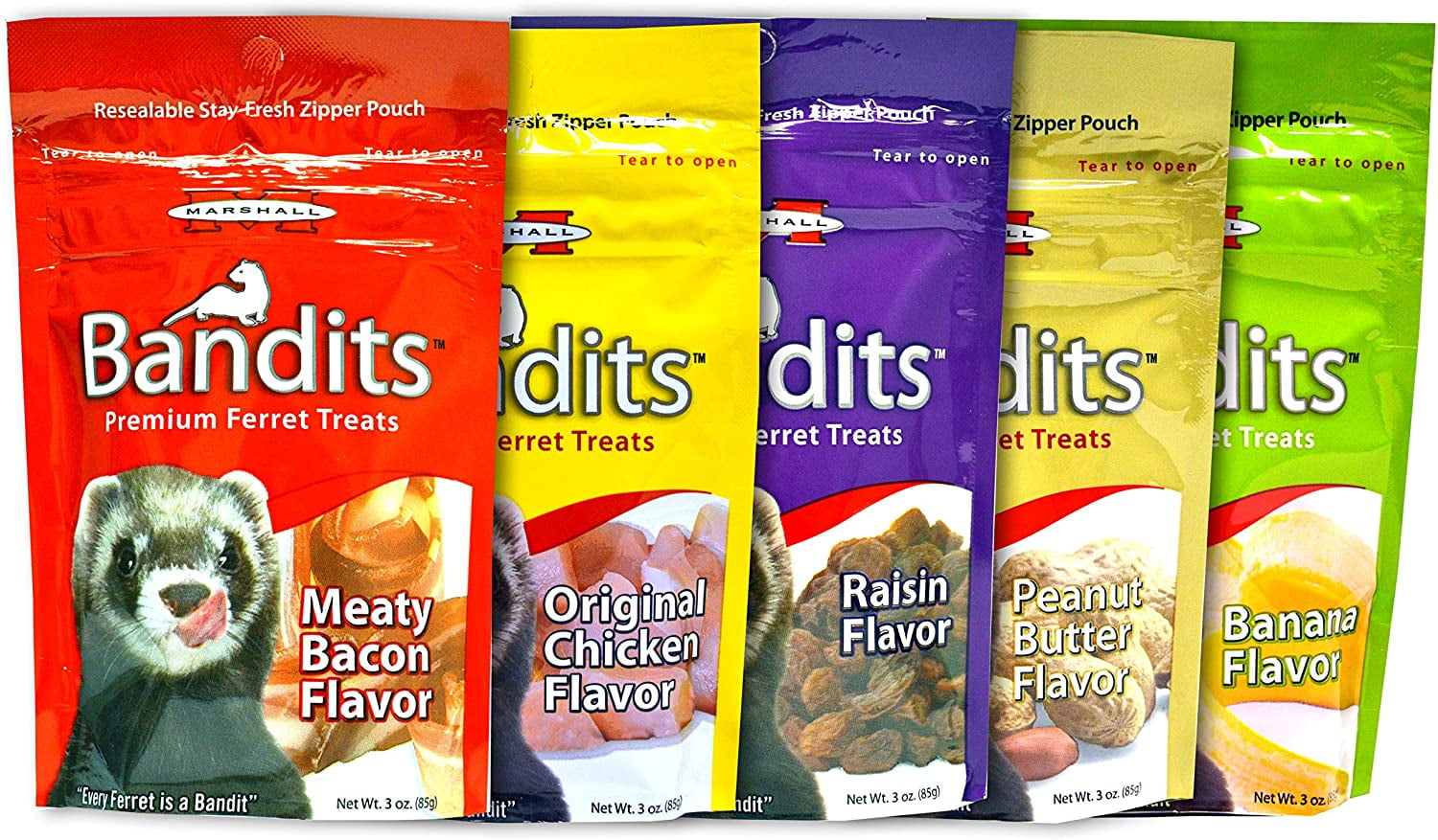 Marshall Bandits Healthy Pet Food: Premium Ferret Snack Variety Pack ...