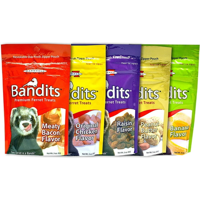 Marshall Bandits Healthy Pet Food: Premium Ferret Snack Variety Pack ...