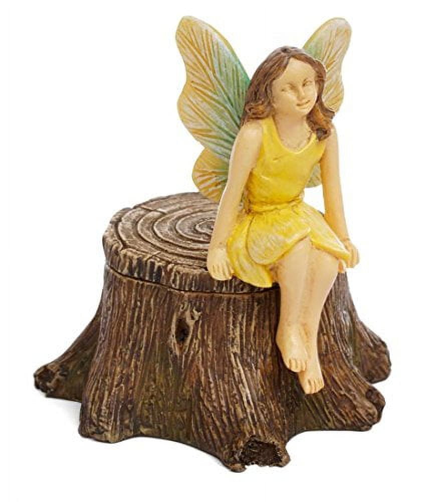 Marshall Home and Garden Fairy Stump Key Holder, 8 Inch Resin Outdoor ...