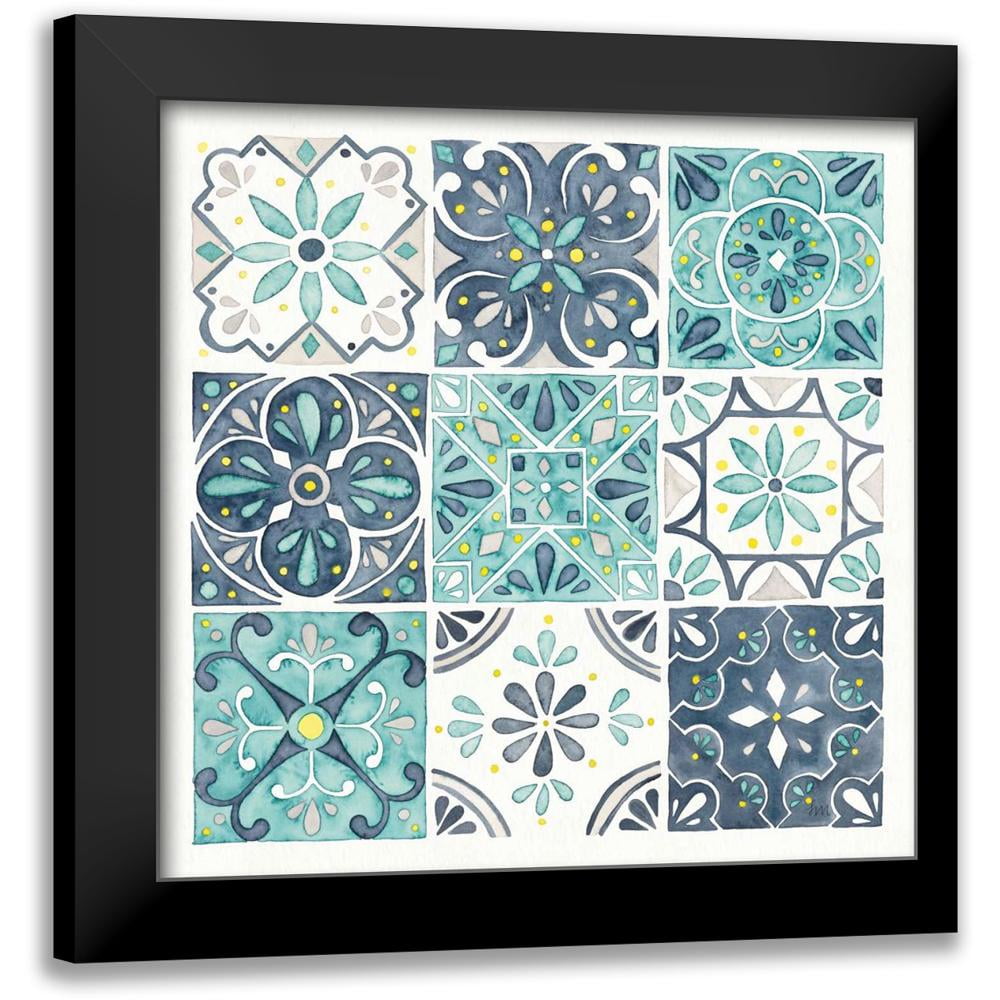 Marshall, Laura 15x15 Black Modern Framed Museum Art Print Titled - Garden Getaway Pattern I ...