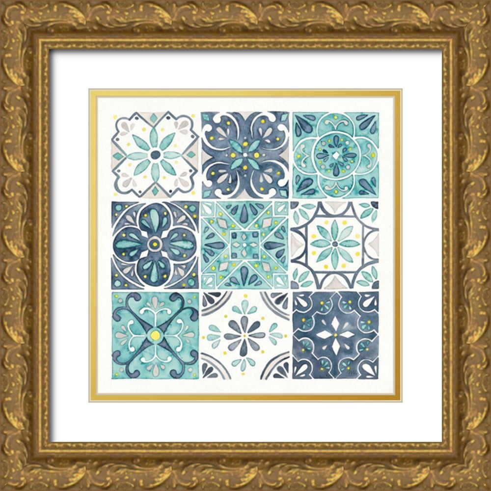 Marshall, Laura 15x15 Gold Ornate Wood Framed with Double Matting Museum Art Print Titled ...