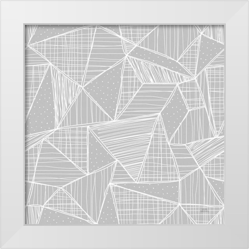 Marshall, Laura 15x15 White Modern Wood Framed Museum Art Print Titled - Spring Blooms Pattern ...