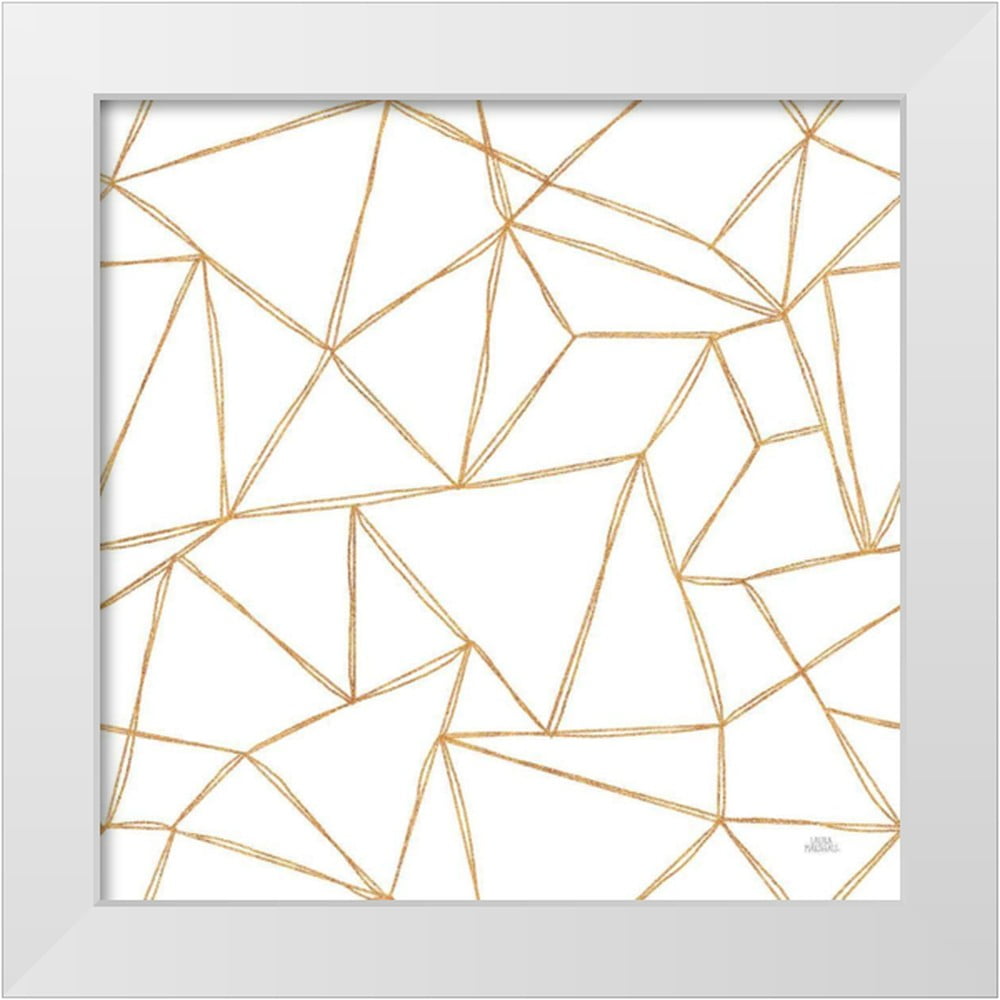 Marshall, Laura 15x15 White Modern Wood Framed Museum Art Print Titled - Spring Blooms Pattern ...