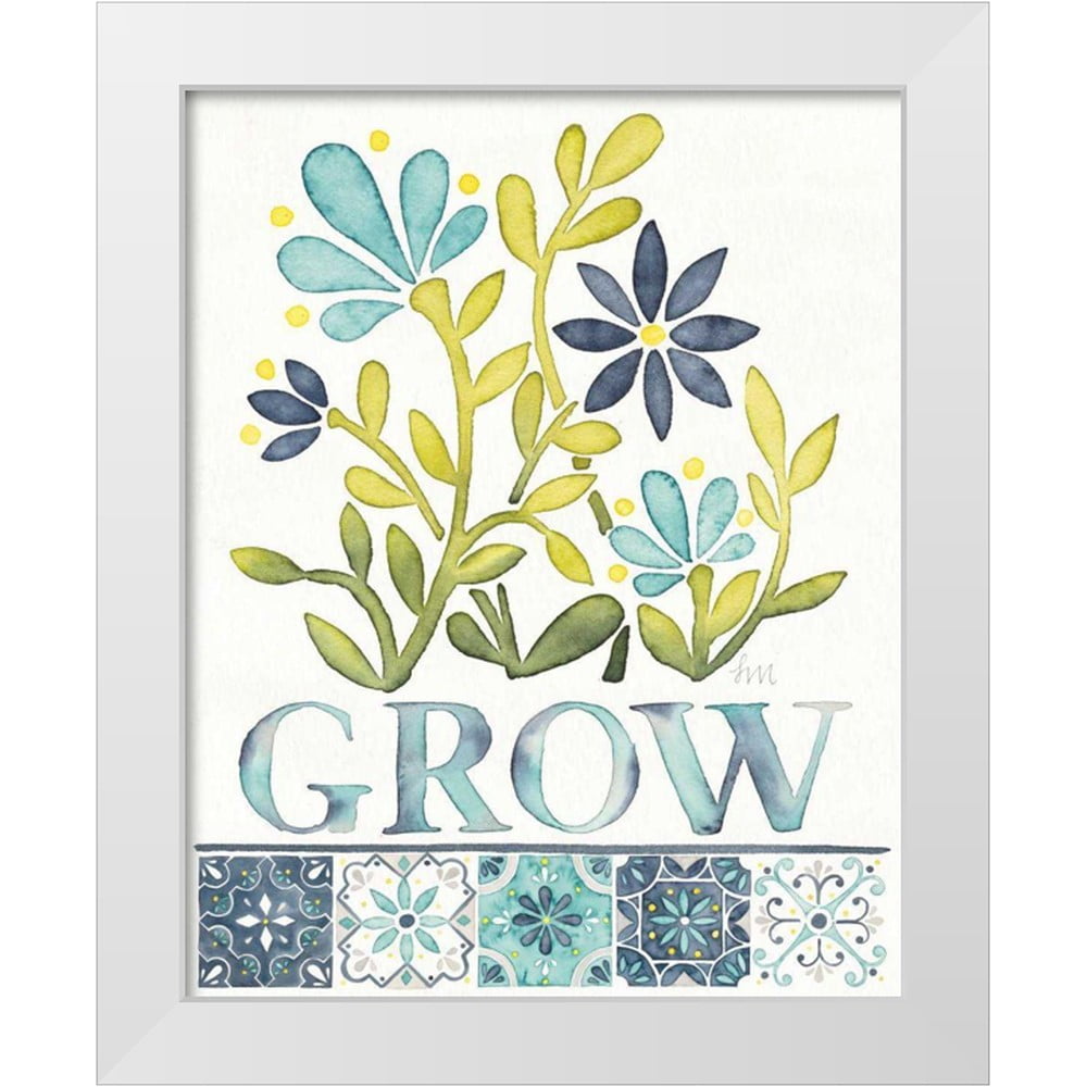 Marshall, Laura 20x24 White Modern Wood Framed Museum Art Print Titled - Garden Getaway ...