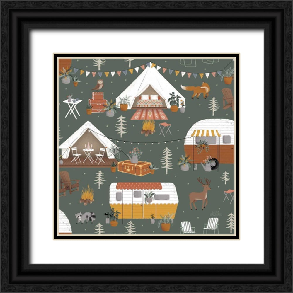 Marshall, Laura 26x26 Black Ornate Wood Framed with Double Matting ...