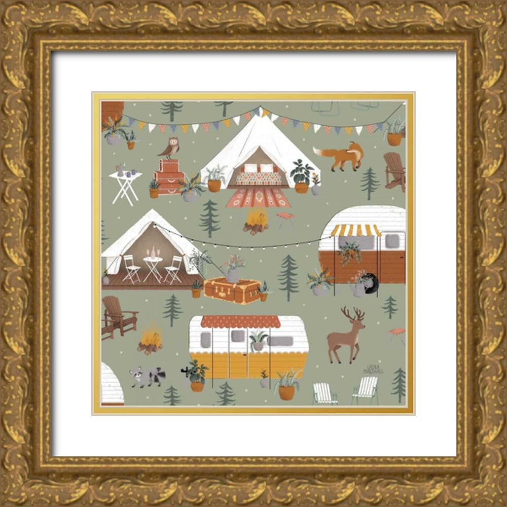 Marshall, Laura 26x26 Gold Ornate Wood Framed with Double Matting ...