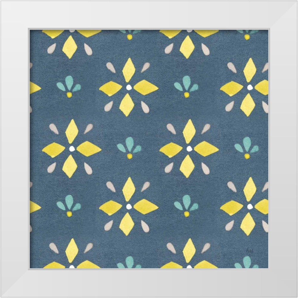 Marshall, Laura 26x26 White Modern Wood Framed Museum Art Print Titled - Garden Getaway Pattern ...