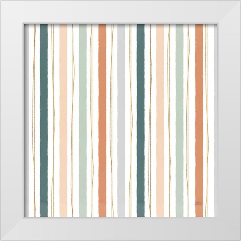 Marshall, Laura 26x26 White Modern Wood Framed Museum Art Print Titled - Spring Blooms Pattern ...