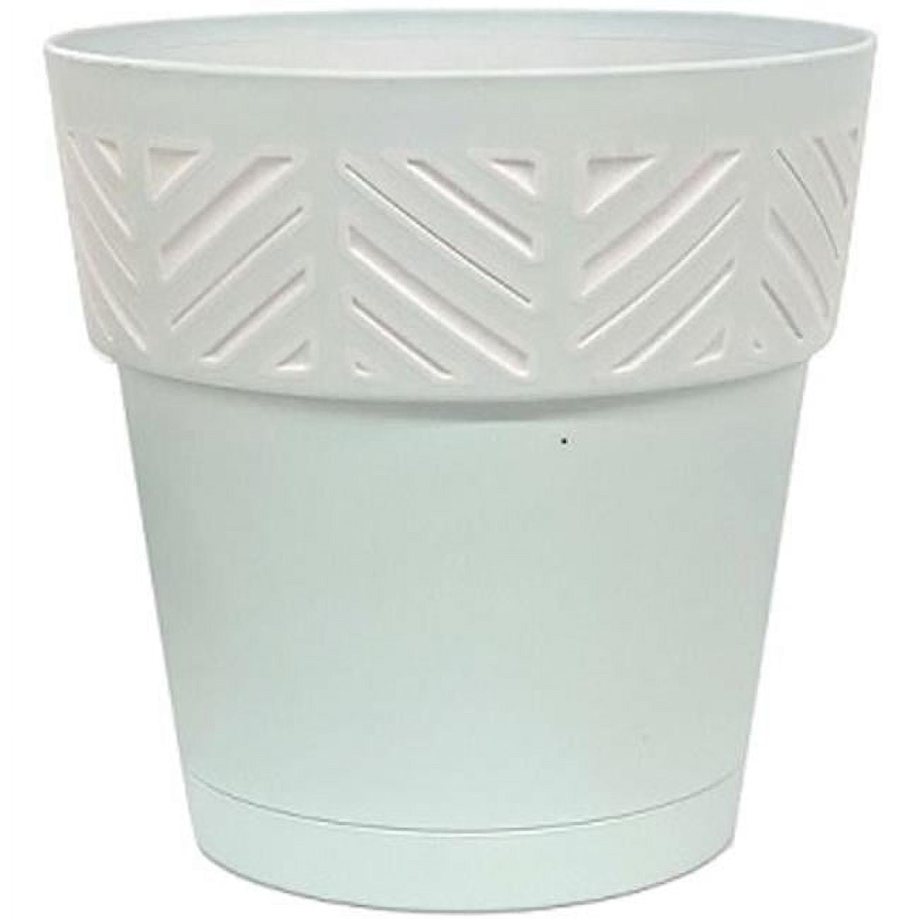Marshall Pottery 7009022 5.91 x 6 in. Deroma Resin Mosaic Planter, Mint ...