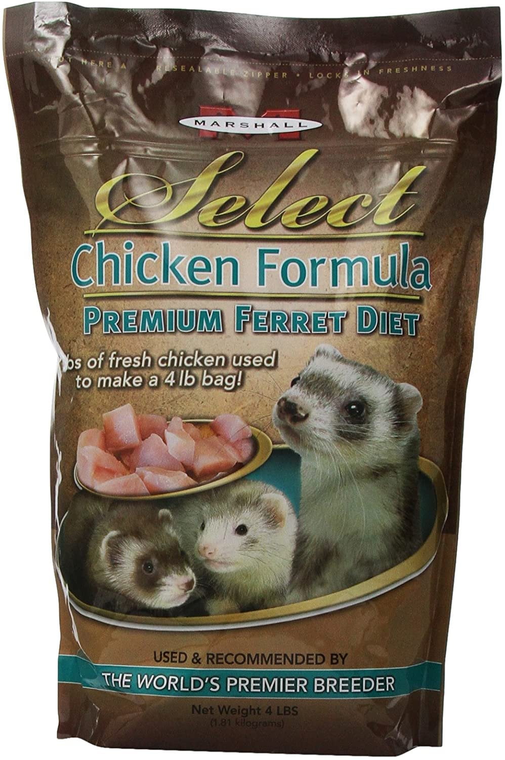 Marshall Select Chicken Formula Ferret Food, Fresh Meat-Based Protein ...